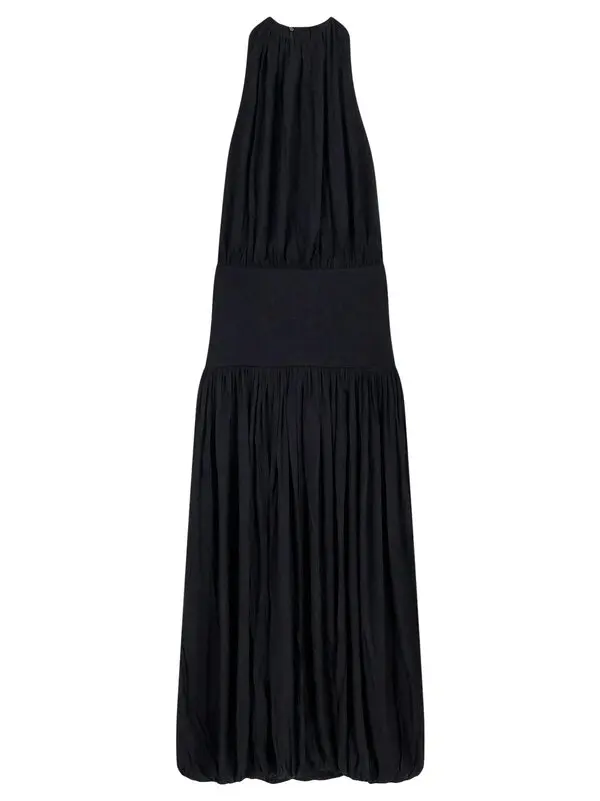 TOTEME Soft Gathered Viscose Dress - Black