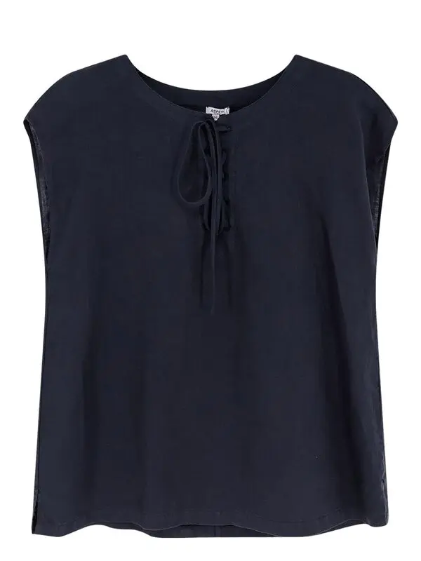 Aspesi Sleeveless Linen Shirt - Blue
