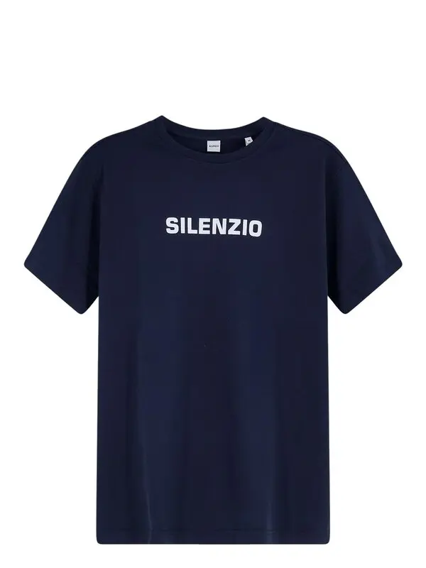 Aspesi Cotton Tshirt With Print - Blue