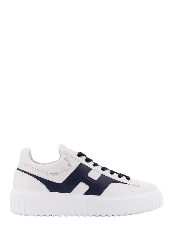 Hogan Leather Sneakers With Side Logo - White