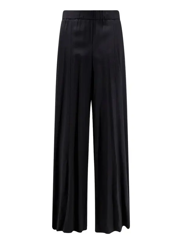 NUDE Viscose Wide Leg Trousers - Black