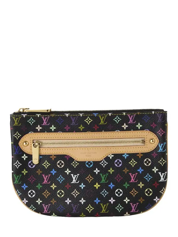 LOUIS VUITTON Takashi Murakami Collaboration Monogram Multicolore Pouch - Black
