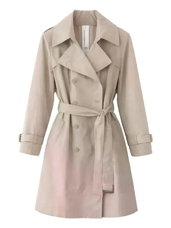 CHIARULLI Belted Double-breasted Trench Coat - Neutrals