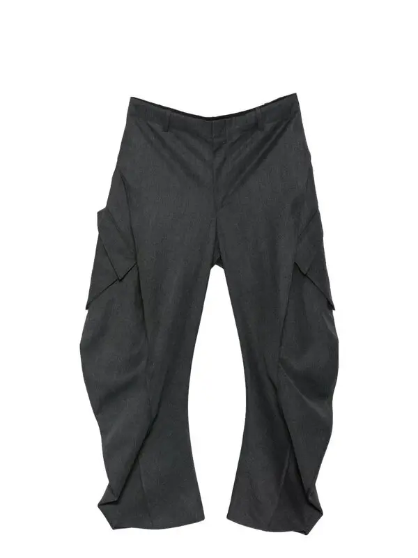 JIYONGKIM Pleated Cargo Pants - Grey