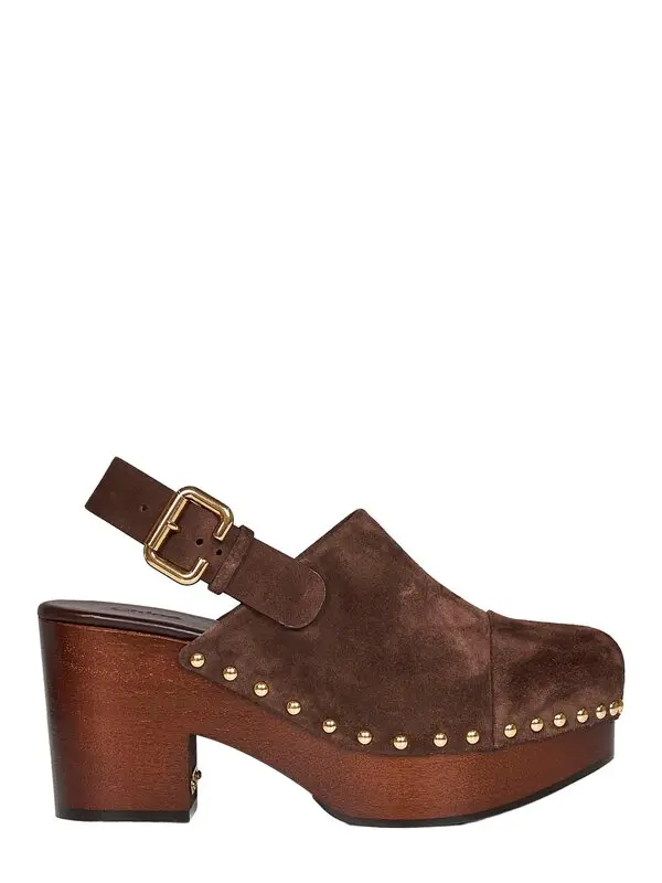 Chloé Suede Calf Leather Wedge Clogs - Multicolor