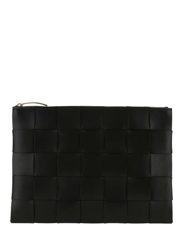 Bottega Veneta Nappa Leather Pouch - Black
