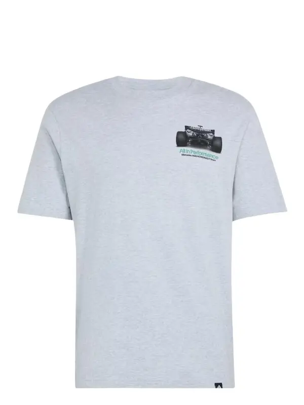 Adidas X Mercedes Amg Petronas Formula 1 Team T-shirt 'light Grey Heather Semi Mint Rush - Light Grey Heather/semi Mint Rush