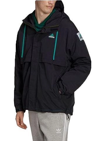 Adidas Zipper Design Adjustable Hooded Jacket - Black