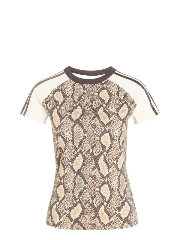Adidas Snake Print Cali T-shirt - Linen/magic Beige