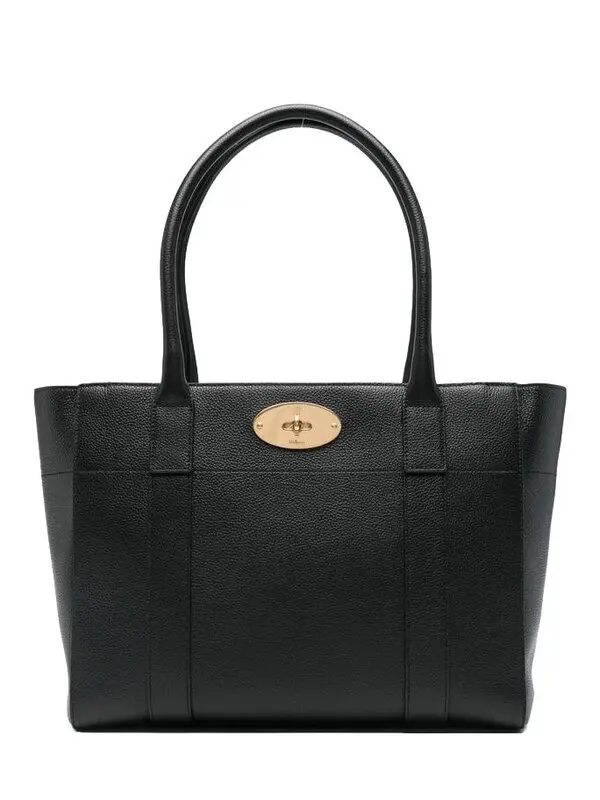 Mulberry Leather Postman's Lock Tote Bag - Black