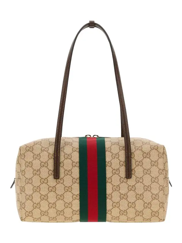 Gucci Gg Canvas Medium Melrose Shoulder Bag - Multicolor