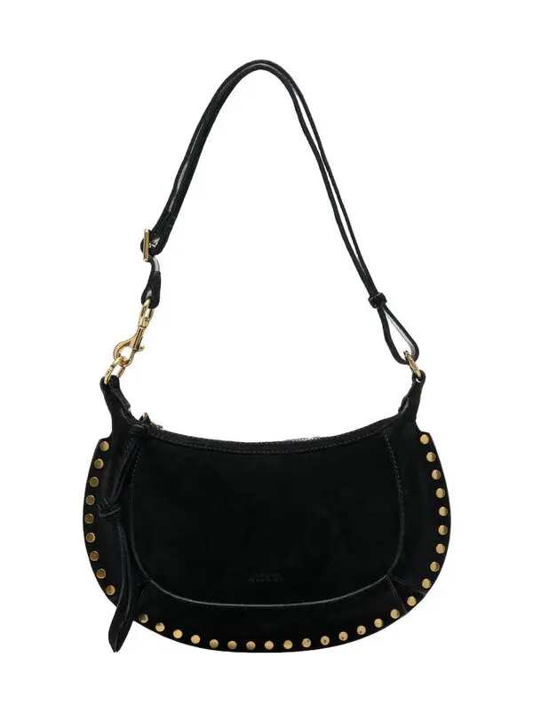 Isabel Marant Étoile Suede Studded Shoulder Bag - Black
