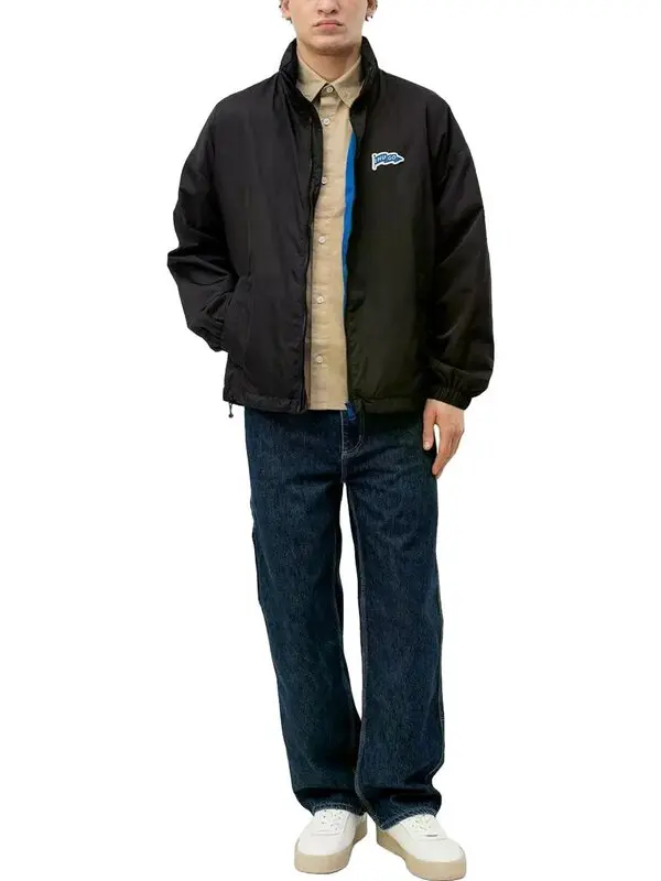 Hugo Logo Patch Zip-up Jacket - Black