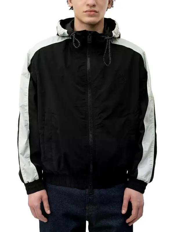 Hugo Panelled Hooded Zip-up Jacket - Black