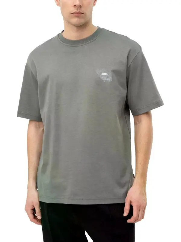BOSS Graphic-print Logo-print T-shirt - Grey