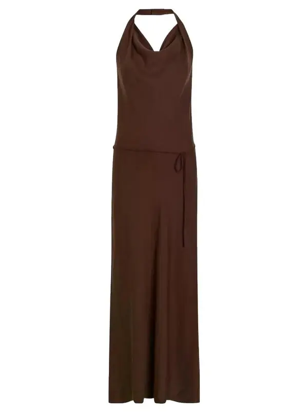 Faithfull The Brand Izaro Cowl Neck Maxi Dress - Brown