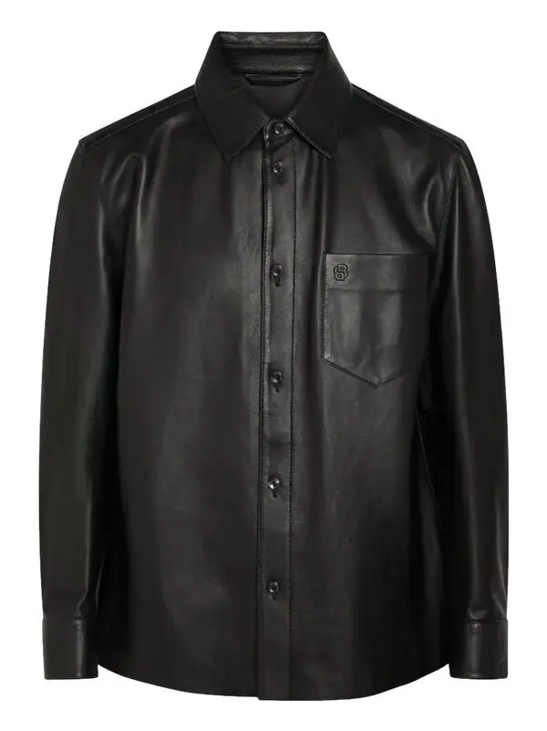 BOSS Movitz Leather Jacket - Black