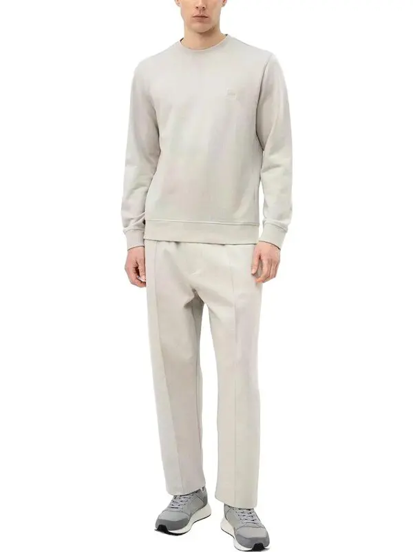 BOSS Pin-tucked Elasticated-waist Trousers - Neutrals