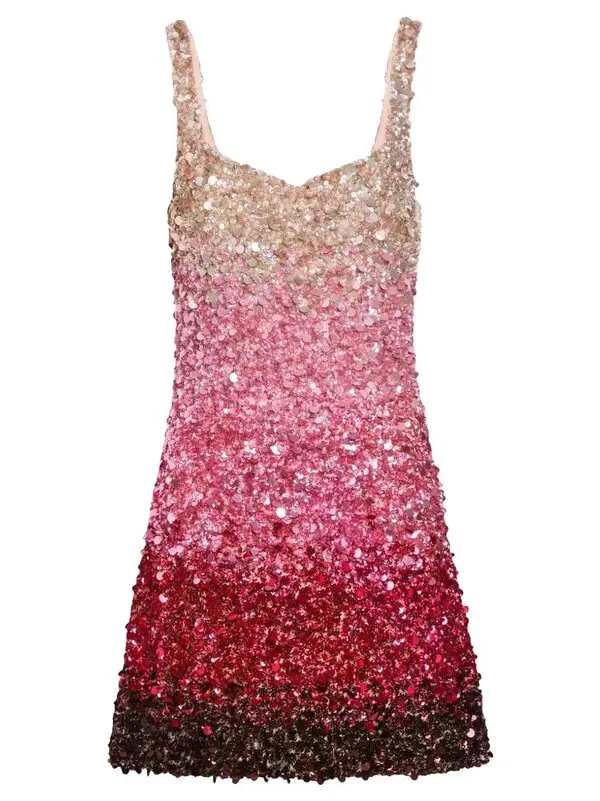 Alice + Olivia Sequin Embellished Mini Dress - Pink