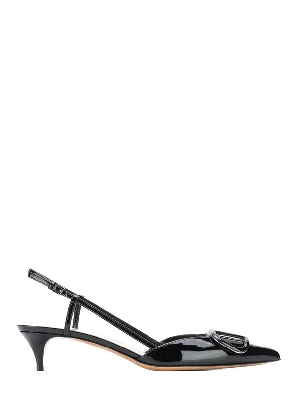 Valentino Garavani Vlogo Signature Leather Slingback Pumps - Multicolor