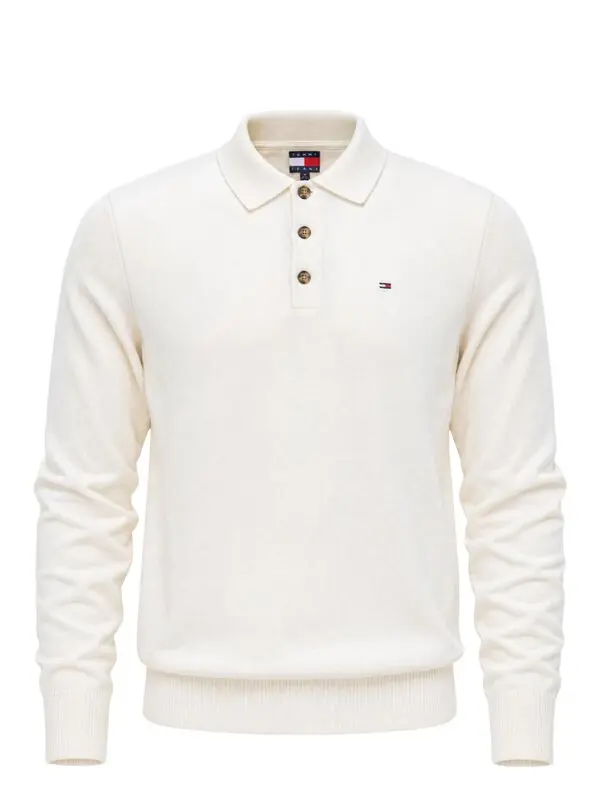Tommy Hilfiger Logo-patch Long-sleeve Polo Shirt - No