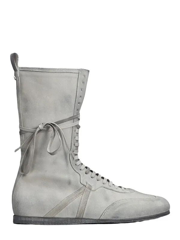 ANN DEMEULEMEESTER Lace-up High-top Sneakers - Gray