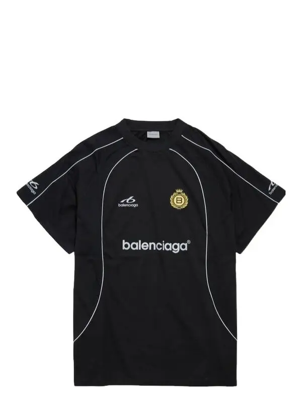 Balenciaga Soccer Oversized T-shirt - Black