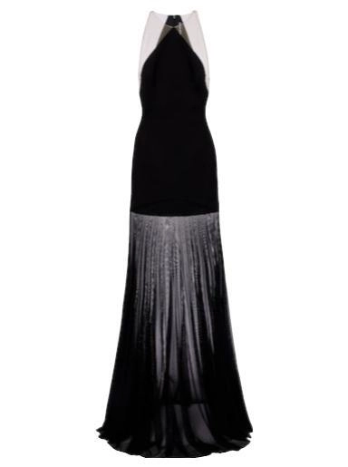 David Koma Sheer Gown - Black