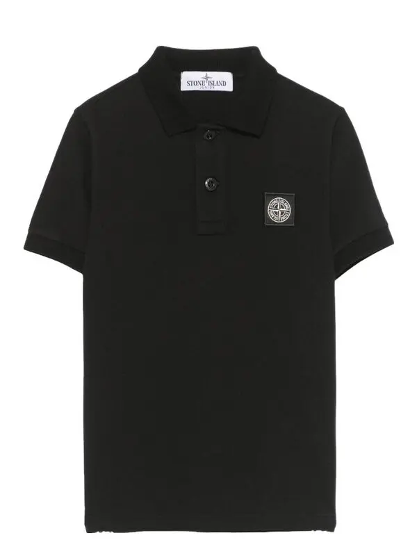 Stone Island Short Sleeve Polo Shirt - Black
