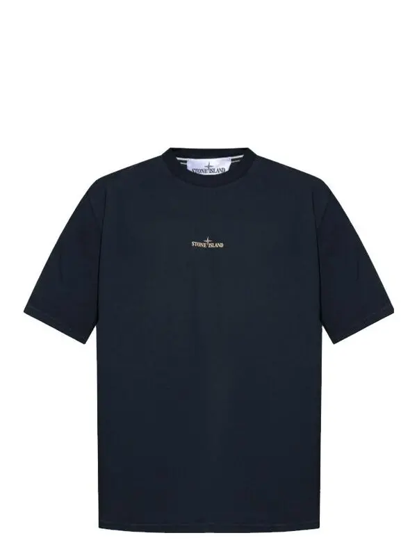Stone Island Compass Printed Crewneck T-shirt - Blue