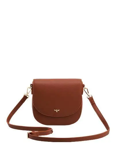 FABLE ENGLAND Beth Saddle Crossbody Bag - Tan