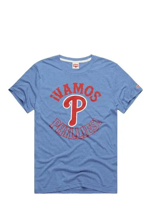 HOMAGE Philadelphia Phillies Vamos Tri-blend T-shirt - Light Blue