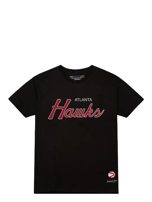 Mitchell & Ness Atlanta Hawks Vintage Wordmark T-shirt - Black