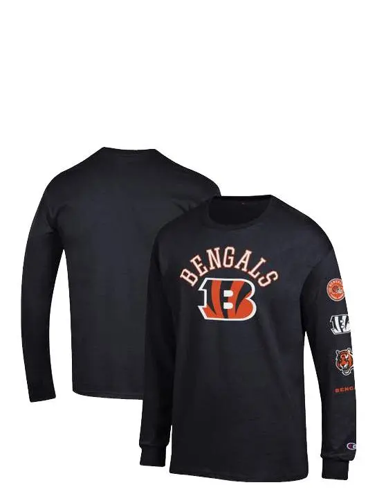 Champion Cincinnati Bengals Seal Long Sleeve T-shirt - Black
