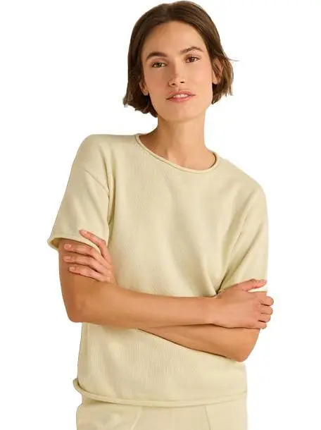 HAVEN WELL WITHIN Cotton Knit Short Sleeve Tee - Celery Leaf