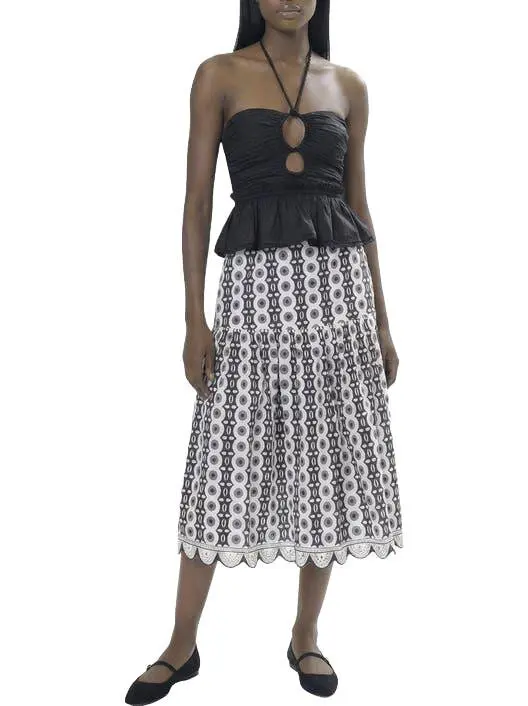 AREA STARS Riya Printed A-line Skirt - Circle Print