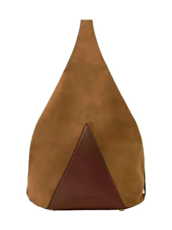 Stella McCartney Logo-engraved Triangular Shoulder Bag - Neutrals