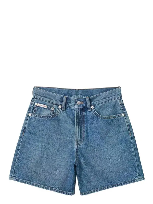 Calvin Klein Patch Denim Shorts - Blue