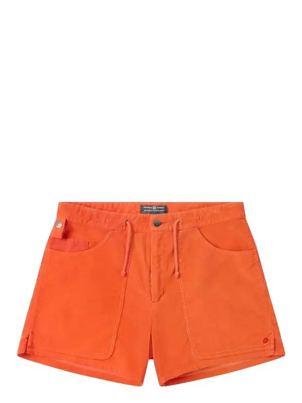 AMUNDSEN Corduroy Drawstring Shorts - Orange