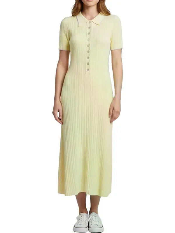 Anna Quan Penelope Rib-knit Dress - Yellow