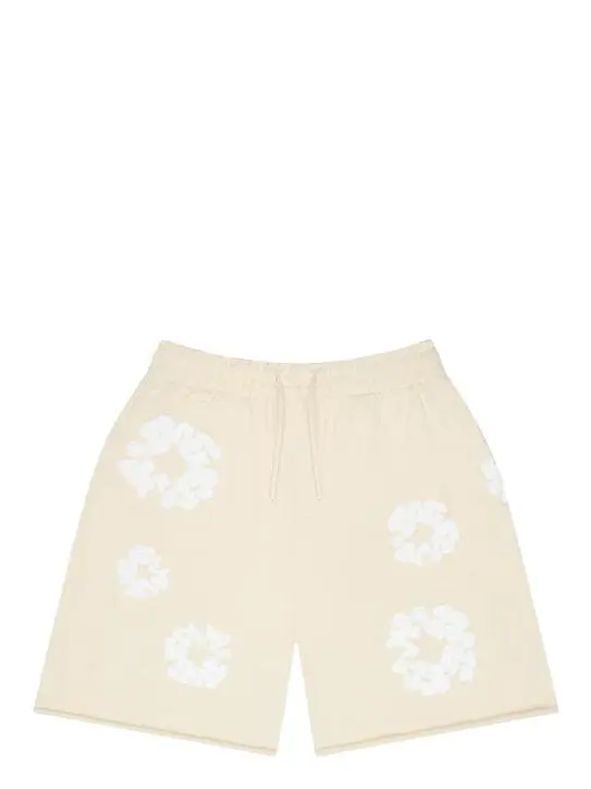 DENIM TEARS Cotton Wreath Sweatshorts - Oatmeal