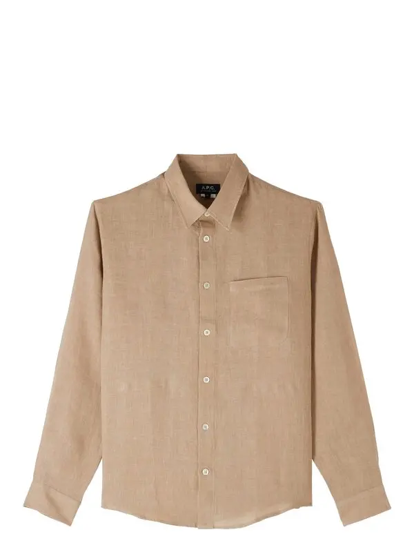A.p.c. Cassel Logo Shirt - Beige