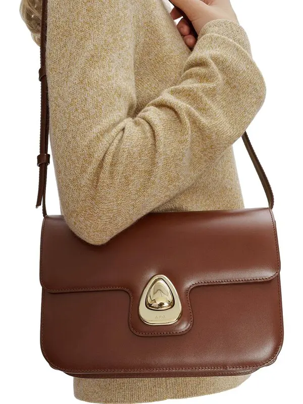 A.p.c. Astra Leather Shoulder Bag - Brown