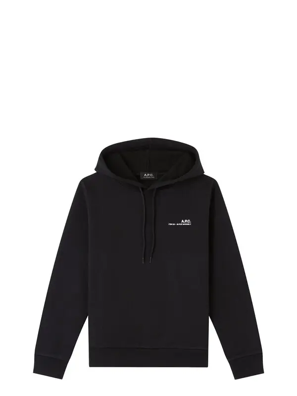 A.p.c. Item 0001" Cotton Hoodie - Black