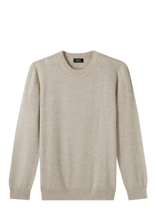 A.p.c. Textured Crew Neck Pullover - Beige