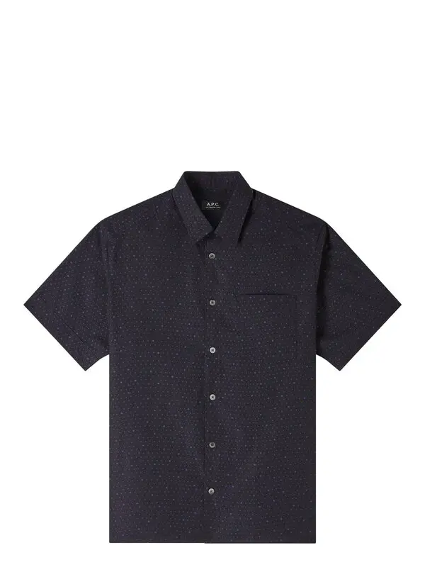A.p.c. Rone Sizes Short-sleeve Shirt - Navy Blue