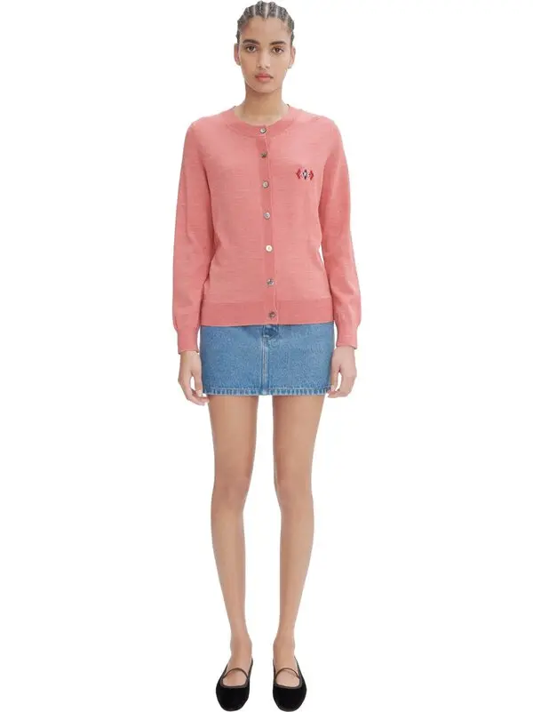 A.p.c. Guitar And Dagger" Button Denim Mini Skirt - Indigo
