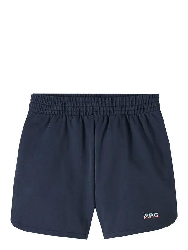 A.p.c. X Asics Logo Shorts - Navy Blue