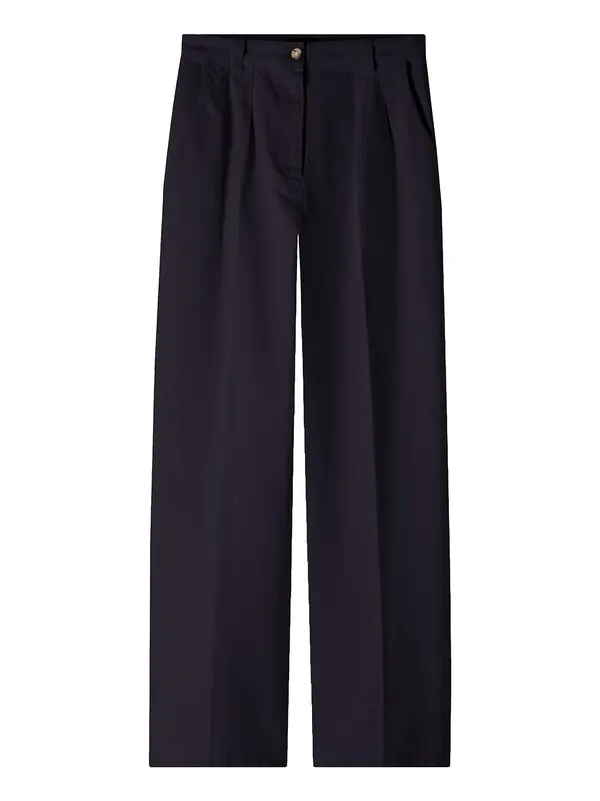 A.p.c. Tressie Wide Leg Pants - Navy Blue