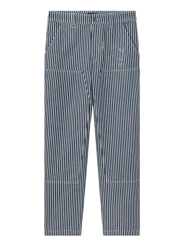 A.p.c. Gustav Tic Straight Leg Pants - Blue/white